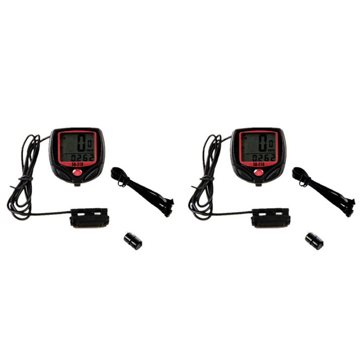 TWEXQNY 2X Waterproof Bike Computer Bicycle Meter Odometer Speedometer ...