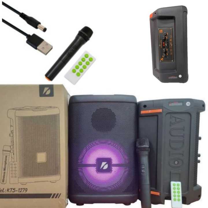 KTS Speaker With Wireless Microphone 8" Karaoke Petry Bluetooth Speaker ...