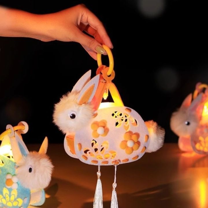 Cute Traditional Rabbit Lantern Chinese Style Handmade LED Lantern Toys ...