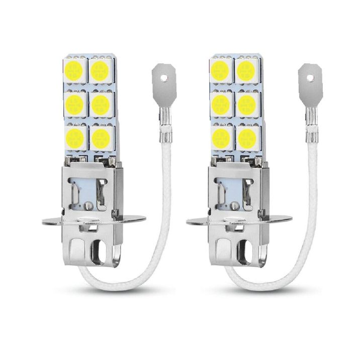 Kidlove 2pcs Car Bulb H3 Bright Led Fog Driving Drl Light Bulbs ...