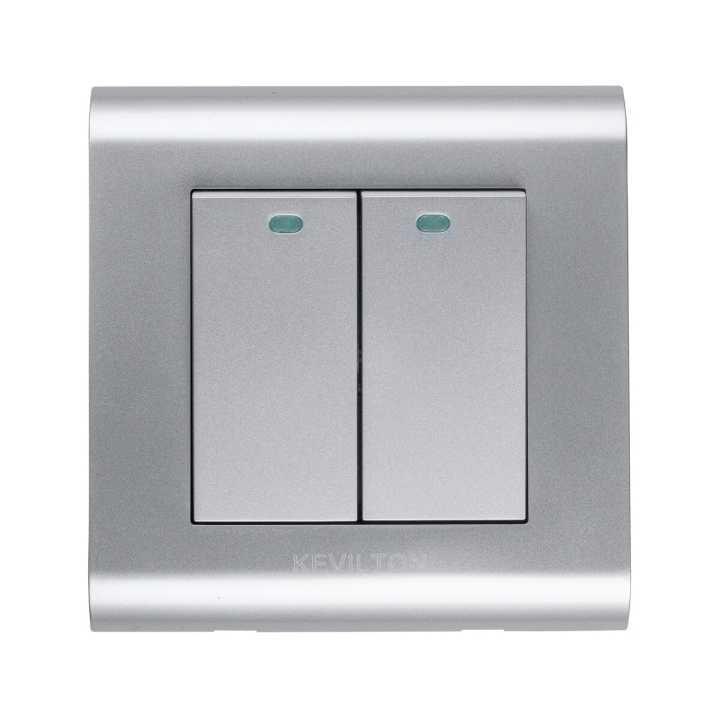Modular Silver 2 Gang 1way Switch | Daraz.lk