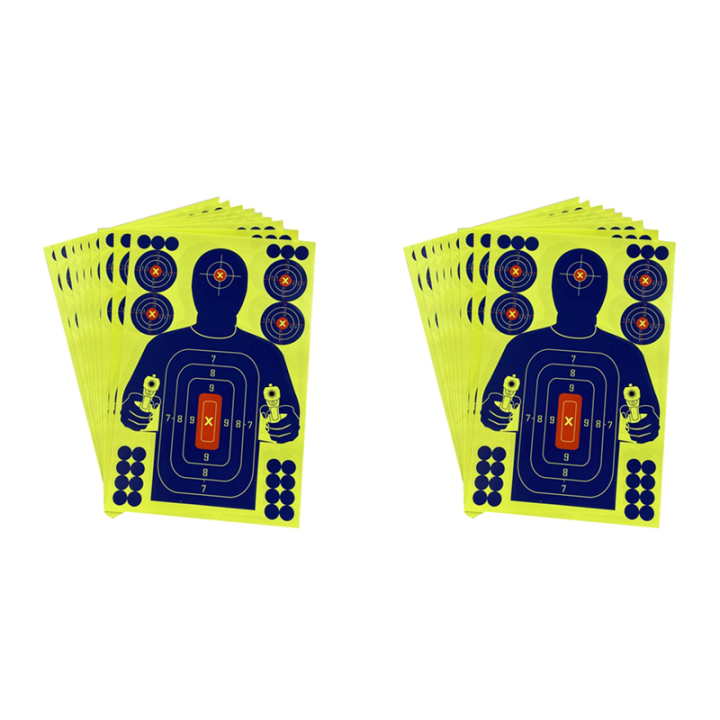 20Pcs 12X18 Inch Human Body Shape Targets Reactive Splatter Glow ...