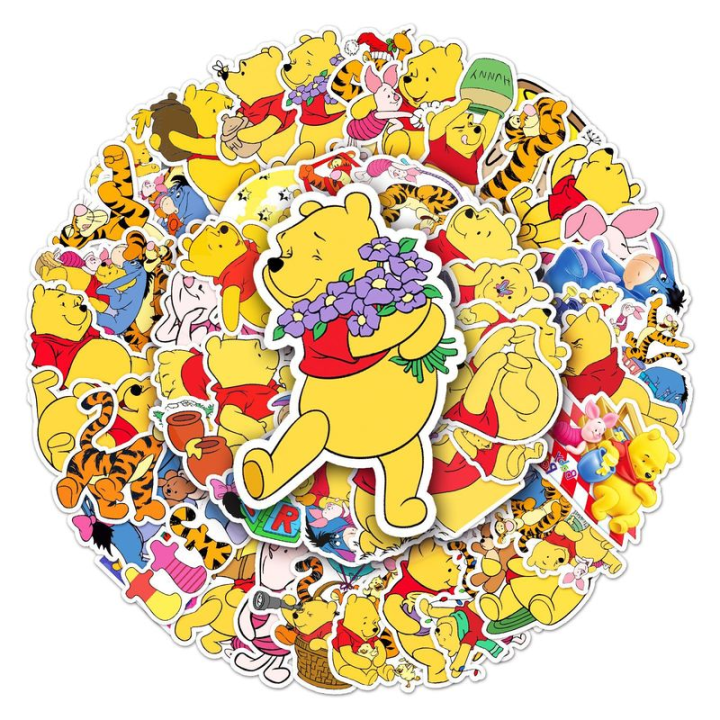 20/40/60pcs Pooh Stickers Winnie the Pooh Bear Stickers for Laptop ...