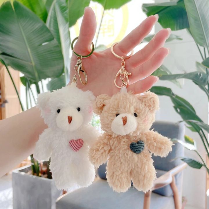 Cute Plush Bear Doll Keychain Bag Decoration Cartoon Plush Key Ring ...