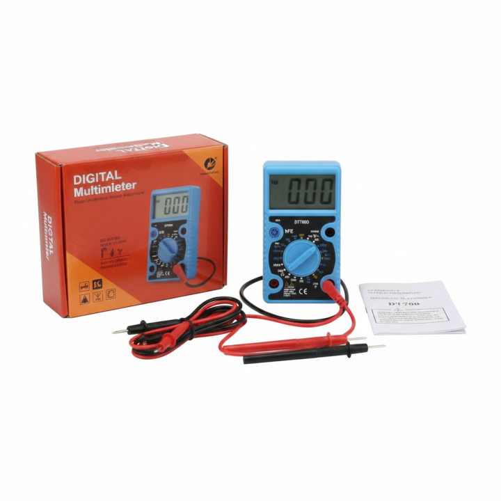LCD Digital Multimeter DT700D DC/AC Voltage Diode Frequency Multitester ...