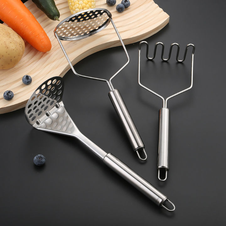 Stainless Steel Potato Masher Manual Fruit Vegetable Pressure Mud ...
