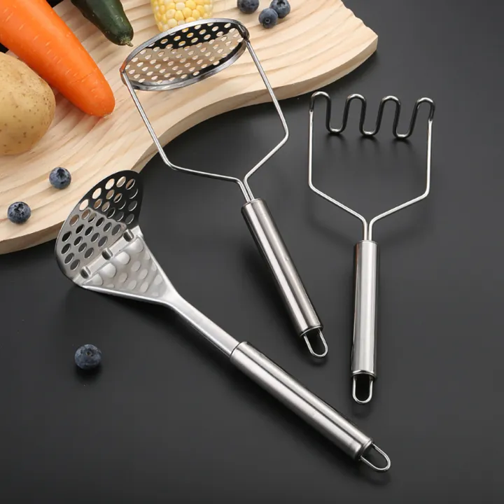 Stainless Steel Potato Masher Manual Fruit Vegetable Pressure Mud ...