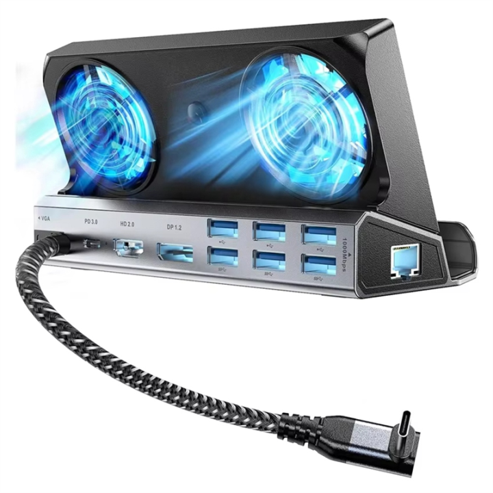ARELENE 11 in 1 Docking Station with Dual Cooling Fans for ,4K 60 Hz ...