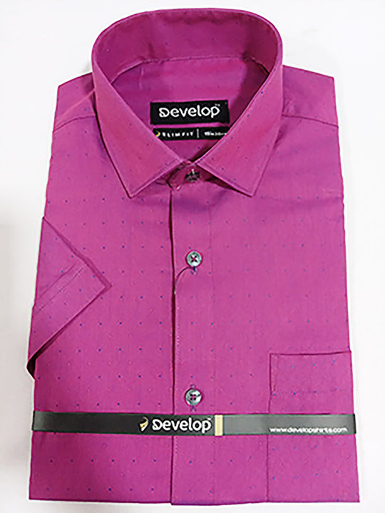 Short sleeve slim fit cotton Develop shirt | Daraz.lk