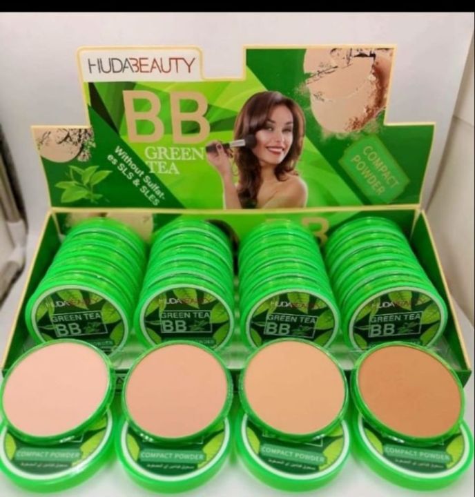 Huda beauty green tea compact powder for acne skin | Daraz.lk