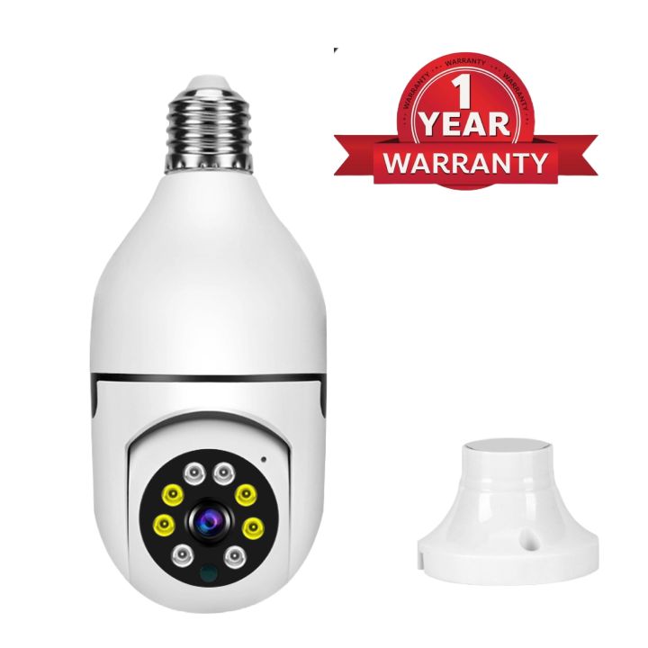 3MP V380 Pro Wifi Camera Light Bulb E27 PTZ HD Infrared Night Vision Two Way Talk Baby Monitor ...