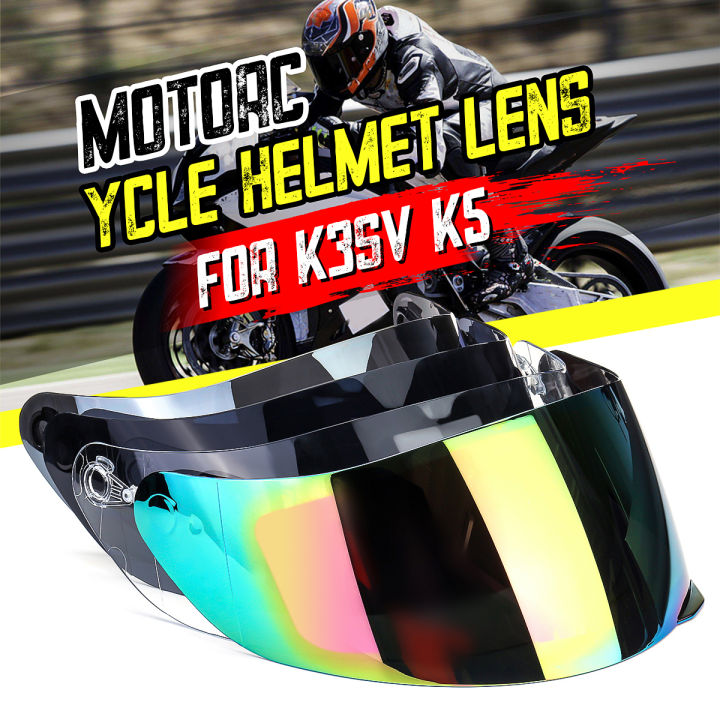 Anti-UV/fog Motorcycle Shield Helmet Lens Sun Visor Full Face For K3SV ...