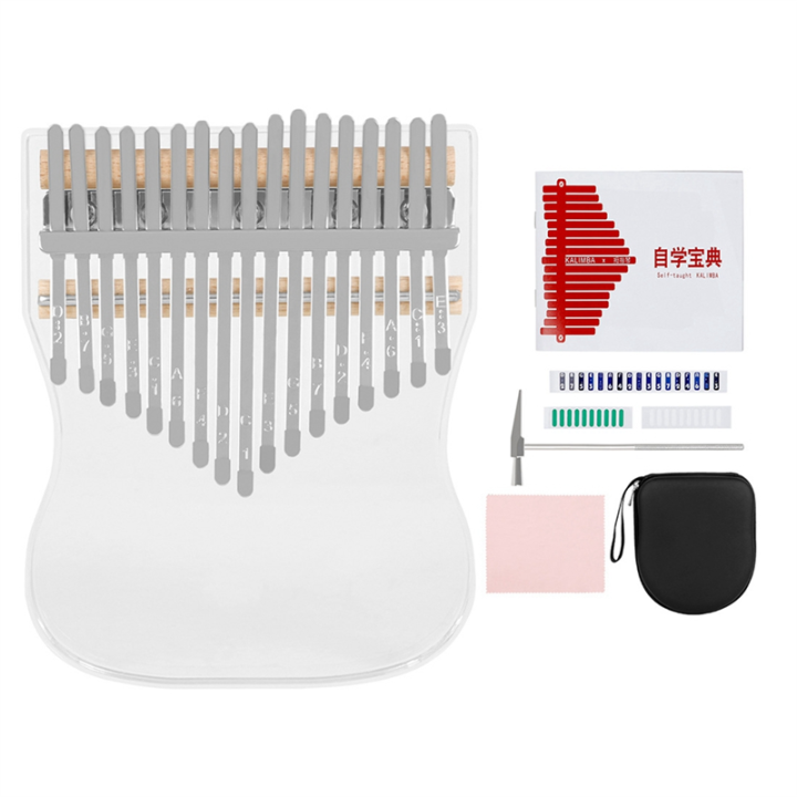 17-Tone Thumb Piano Finger Piano Acrylic Kalimba Finger Piano Beginner ...