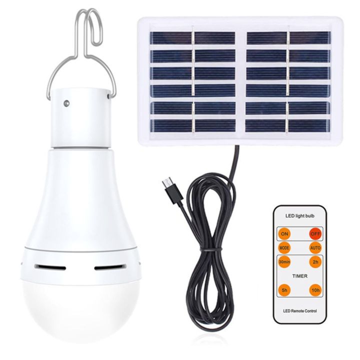 Solar Powered LED Bulb Indoor Outdoor Emergency Light Bulb | Daraz.lk