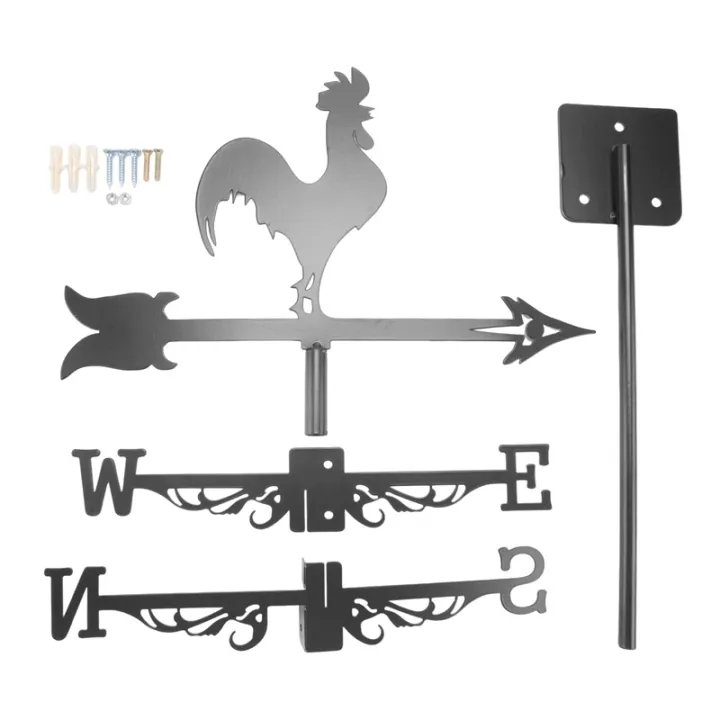 LKPCIGCXM Rooster Weather Vane - Retro Cockerel Weathervane Silhouette ...