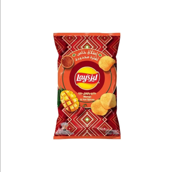 Lay’s Mango & Hot Spices Chips 165g | Sweet Mango & Spicy Flavoured ...