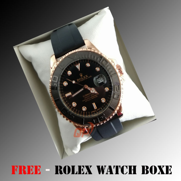 QP Rolex Submariner High Quality Rubber Strap Date Watches with FREE ...