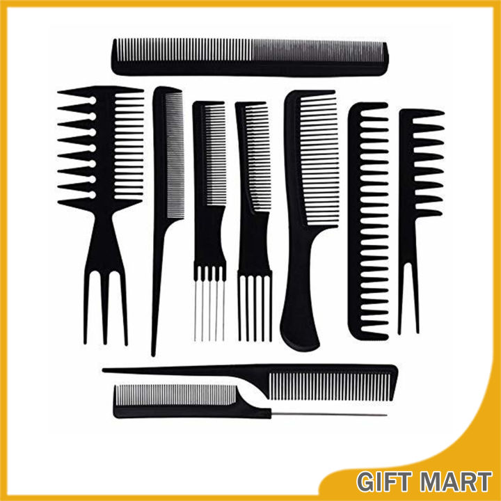 Hair Stylish Professional Styling Comb Set 10pcs Variety Pack Great for ...