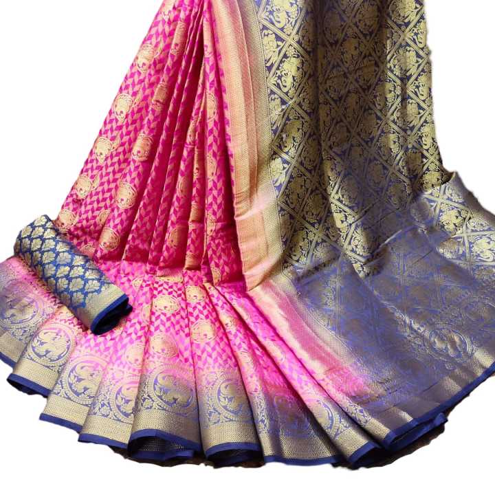Wedding Collection Banarasi Silk Brocket Saree | Daraz.lk