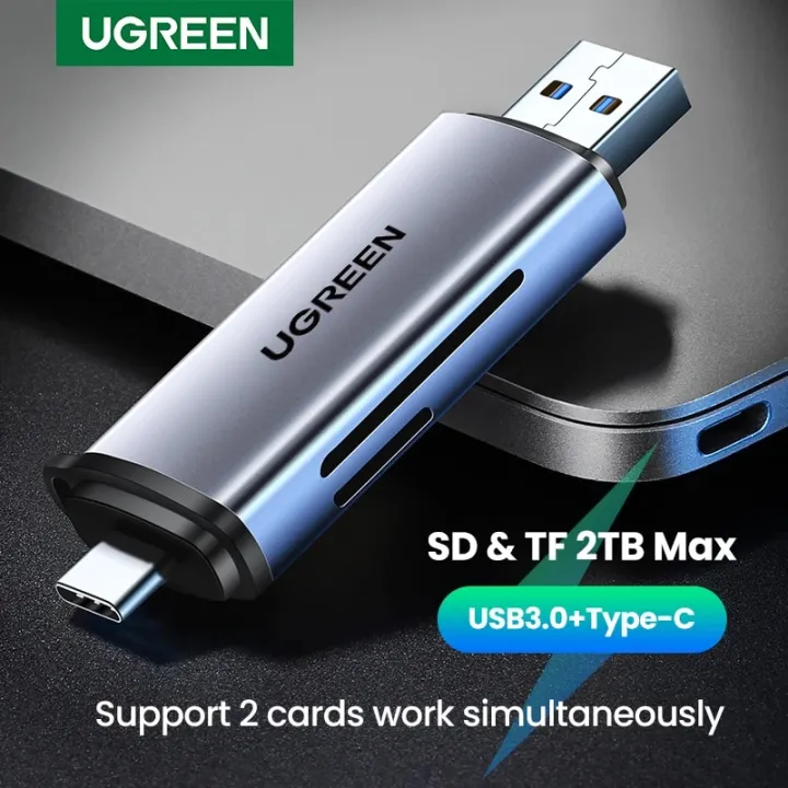 UGREEN Card Reader USB3.0 USB C to SD MicroSD TF Thunderbolt 3 for PC ...