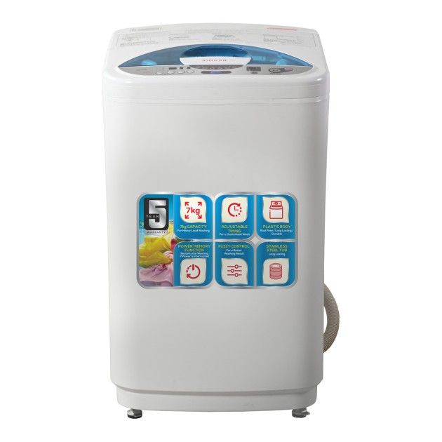 SINGER Top Loading Fully Automatic Washing Machine 7kg - SWM-FA70R ...