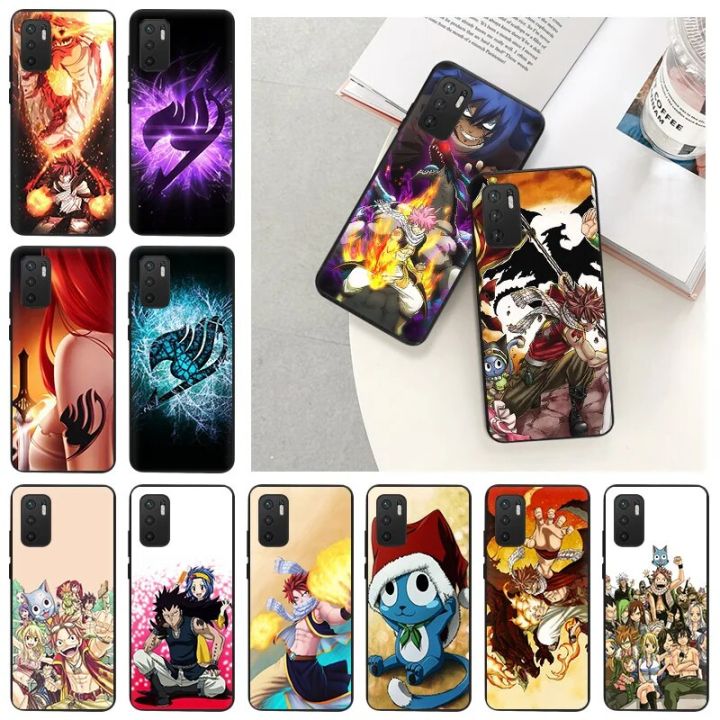 Black Silicone Fairy Tail Anime Phone Case for Xiaomi Redmi 10 9 8 9A ...