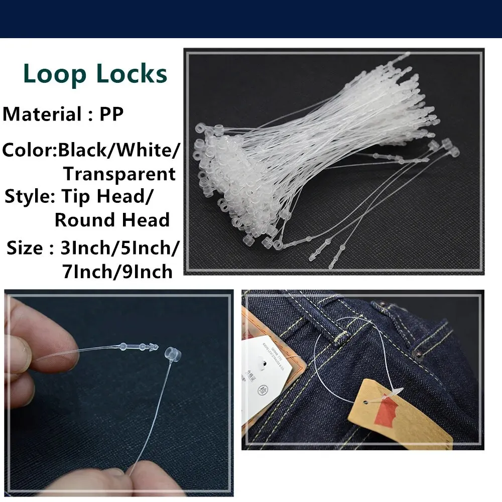 3Inch 500 s White/Transparent Hot Plastic Locks Snap Lock Pins Security ...