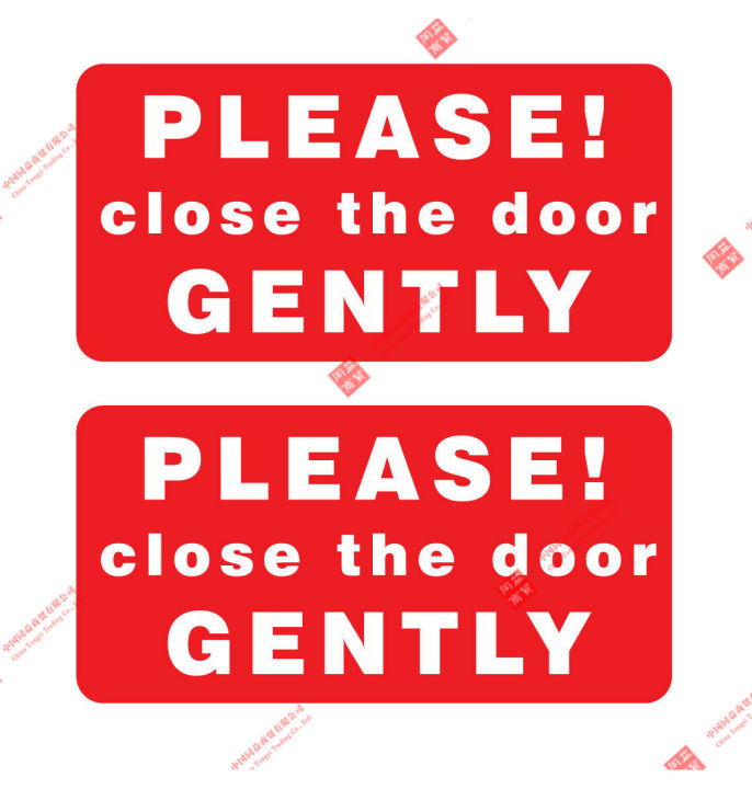 Personality 2x Please Close The Door Gently Sticker Decal Sign Taxi Cab ...