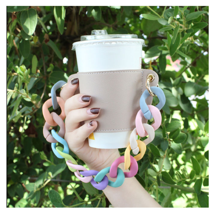 350ml Chain Portable Coffee Cup Holder Hanging Portable Cup Paper Cup ...