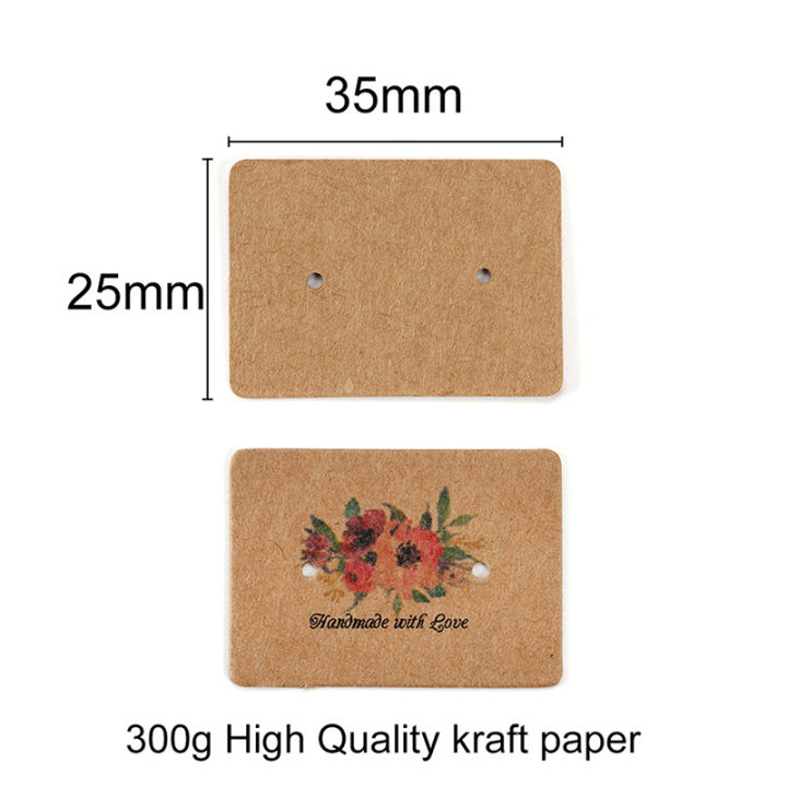 100 pcs/lot earring display ear studs hang tag jewelry card cardboard ...