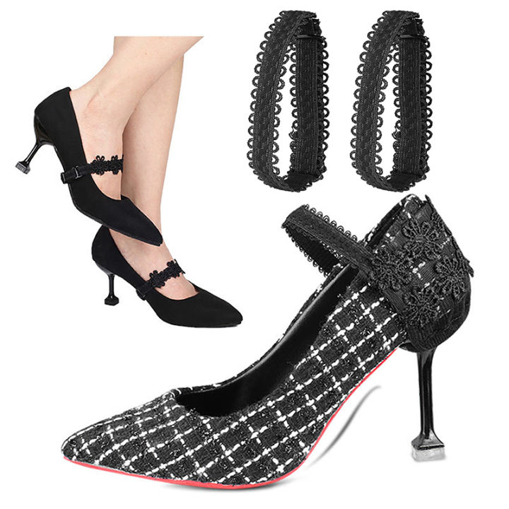 LINGS 1Pair Lace Sexy Non-Slip Belt Straps Shoe Accessories Adjustable ...