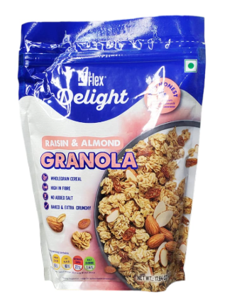 Breakfast Meal - Fit & Flex Delight Raisin & Almond Granola 500g | Daraz.lk