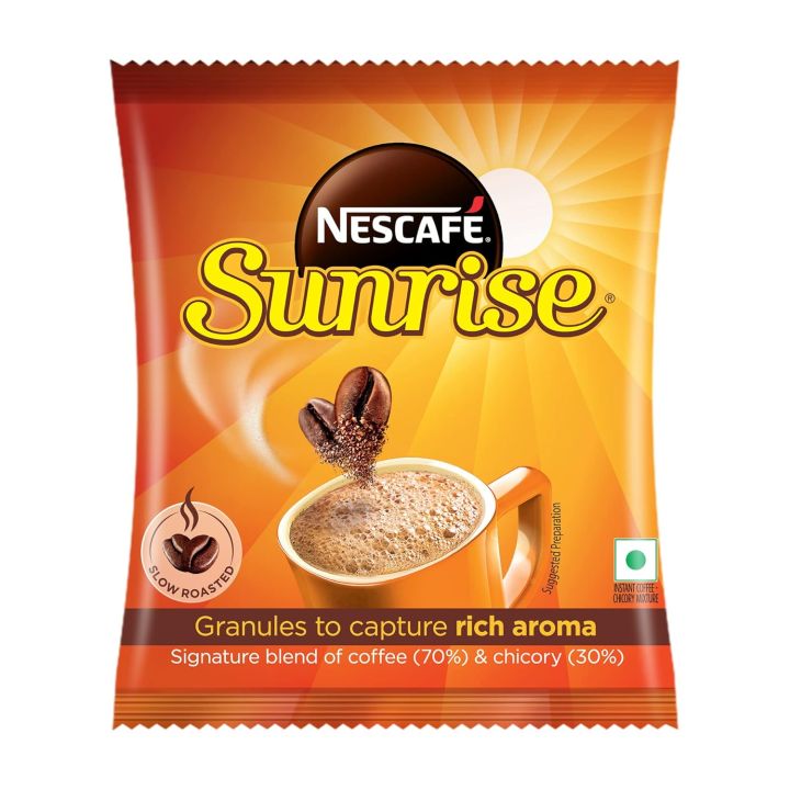 NESCAFE SUNRISE Instant Coffee Powder Pouch| Coffee-Chicory Mix | Rich ...