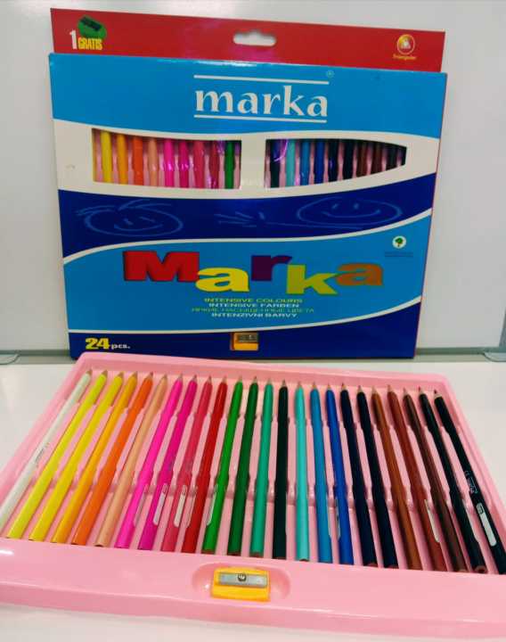 24 Colors Oily Colored Pencils Set Drawing Coloring Pencils Children's ...