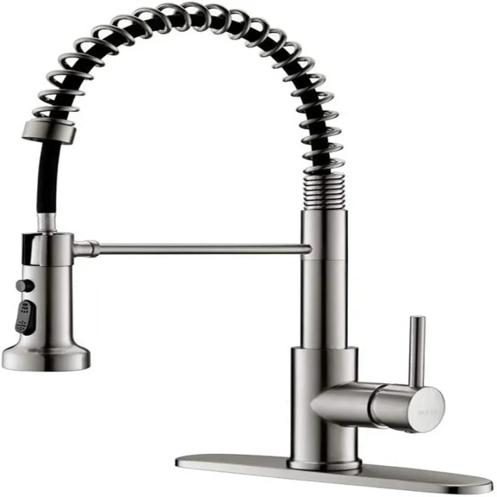 Kitchen Sink Faucet Spring Drop-down Kitchen Faucet Bar Brushed Nickel ...