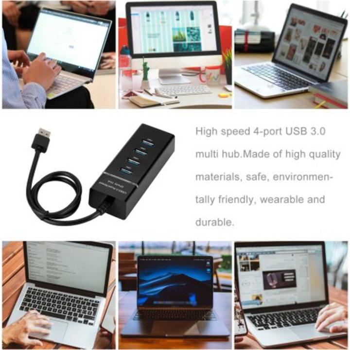 USB 3.0 Hub Splitter - USB Extender 4 Port USB Ultra Slim Data Hub ...