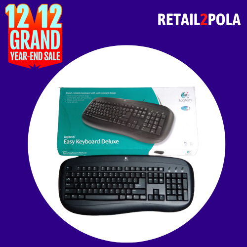 Logitech Keyboard PS/2 Deluxe Computer Keyboard (Black). | Daraz.lk