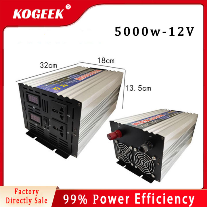 KOGEEK 5000W Pure Sine Wave Inverter Converter Solar Car Inverters With ...