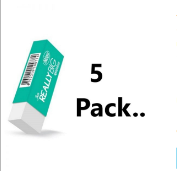 Atlas AH Eraser - Big - 5 Pack | Daraz.lk