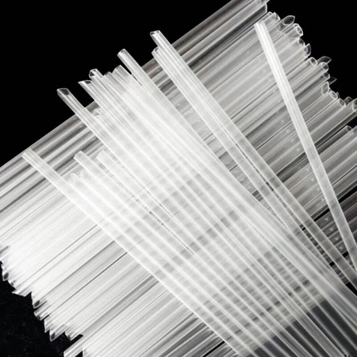 straw 100 Pcs straws plastic Disposable drinking straws Transparent ...