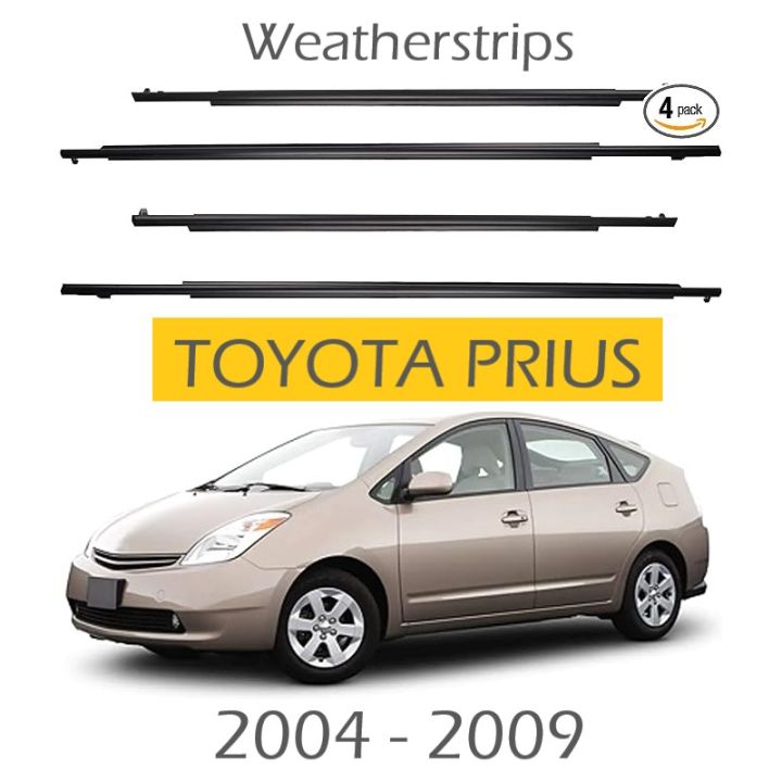 4Pcs/Set Car Door Windows Glass Weatherstrips Waterproof Rubber Auto ...