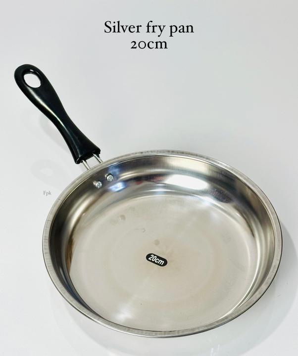 Premium Silver Fry Pan Set - 18cm, 20cm, 22cm and 3pcs | Daraz.lk