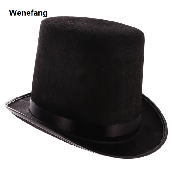 Wenefang Profesional Black Magician Hats for Adult/Children Cylinder ...