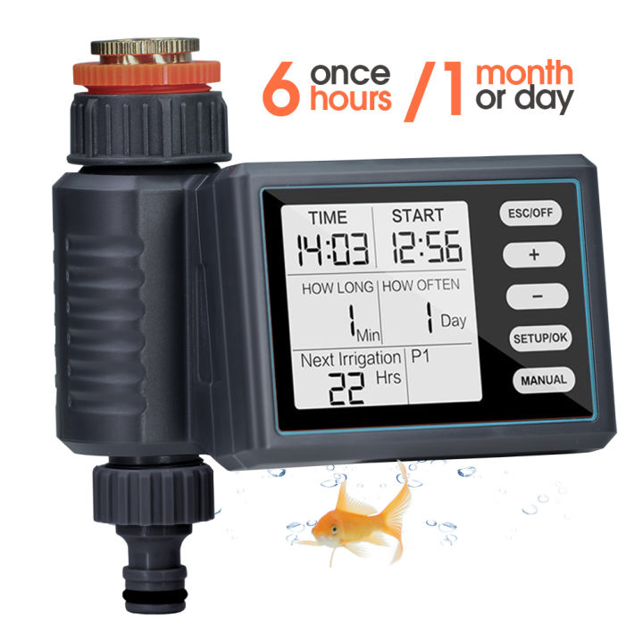 Garden Lcd Automatic Water Timer Programmable Sprinkler Controller For ...