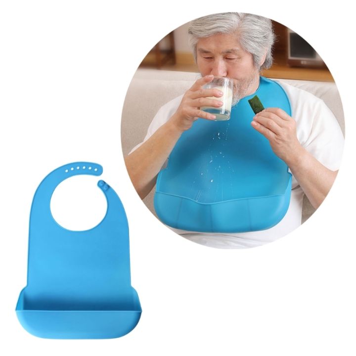 【HOT】 Soft Silicone Burp Bib For Adults Fashionable Old Man Feeding ...