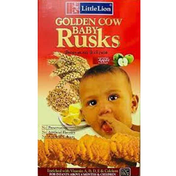 Little Lion Golden Cow Baby Rusks Apple 110g | Daraz.lk