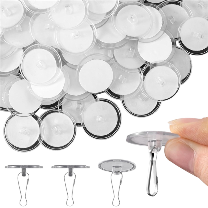 60 Pcs Self Adhesive Ceiling Hooks, Clear Sticky Hooks for Hanging ...