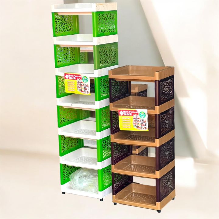 7 Layer Plastic Storage Rack Bookshelf, Storage Rack for Home and ...