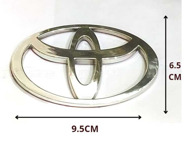 TOYOTA SMALL LOGO/EMBLEM chrome emblem - Small Size | Daraz.lk