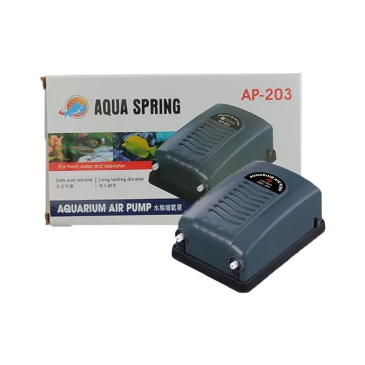 Aqua Spring AP-203 5W Aquarium Air Pump motor Double outlet oxygen pump ...